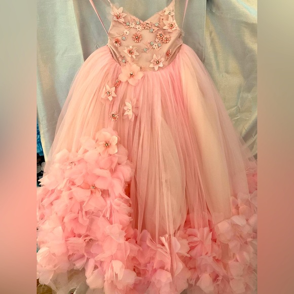 Anna Triant | Dresses | Anna Triant Pink Ruffly Flower Dress | Poshmark